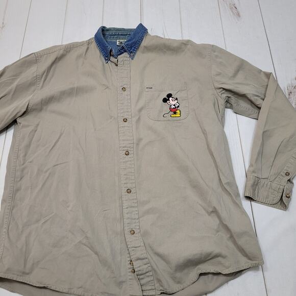 Disney | Shirts | Vintage Disney Button Down Shirt Long Sleeve ...
